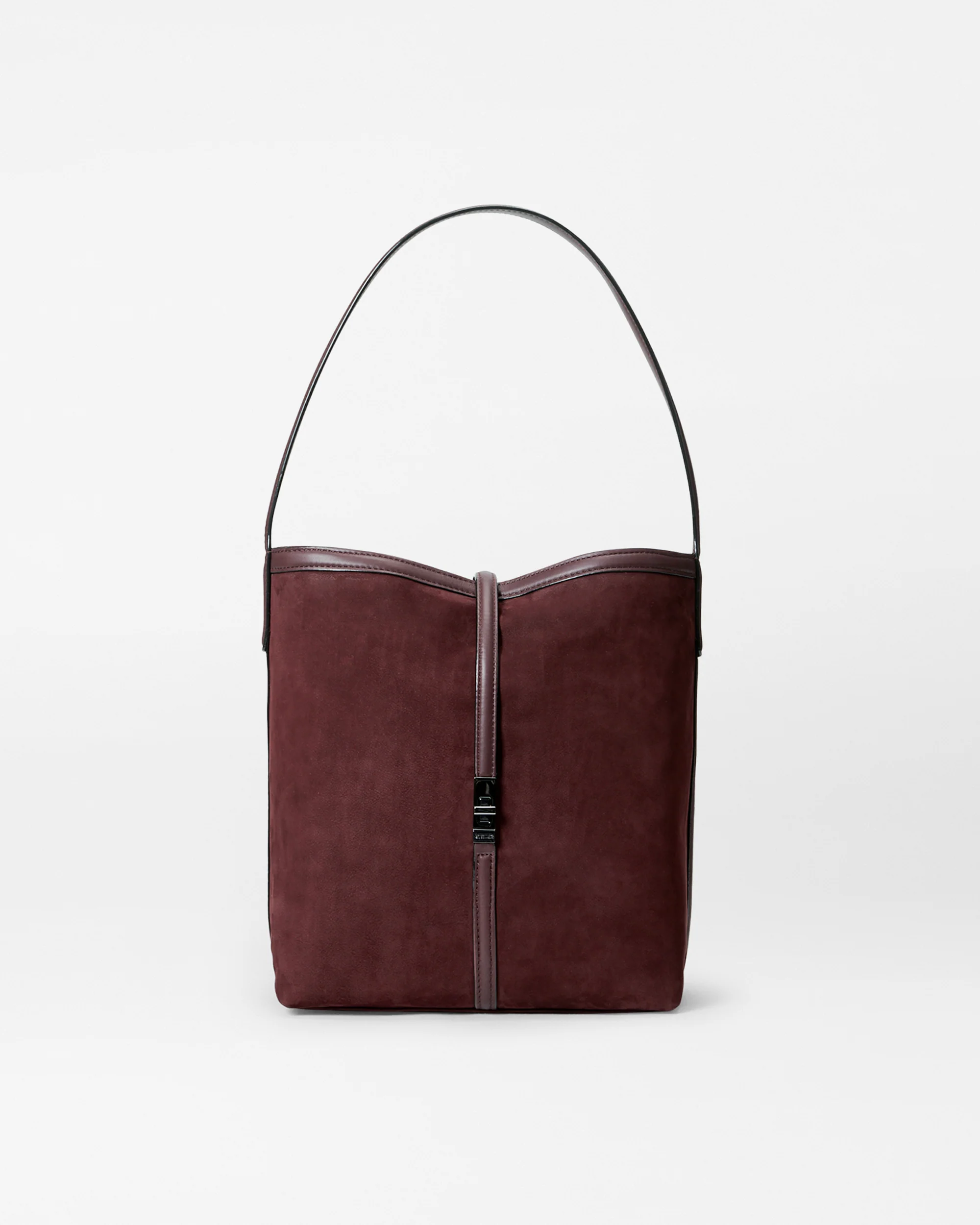 Wine Nubuck Small Astor Hobo - MZ Wallace